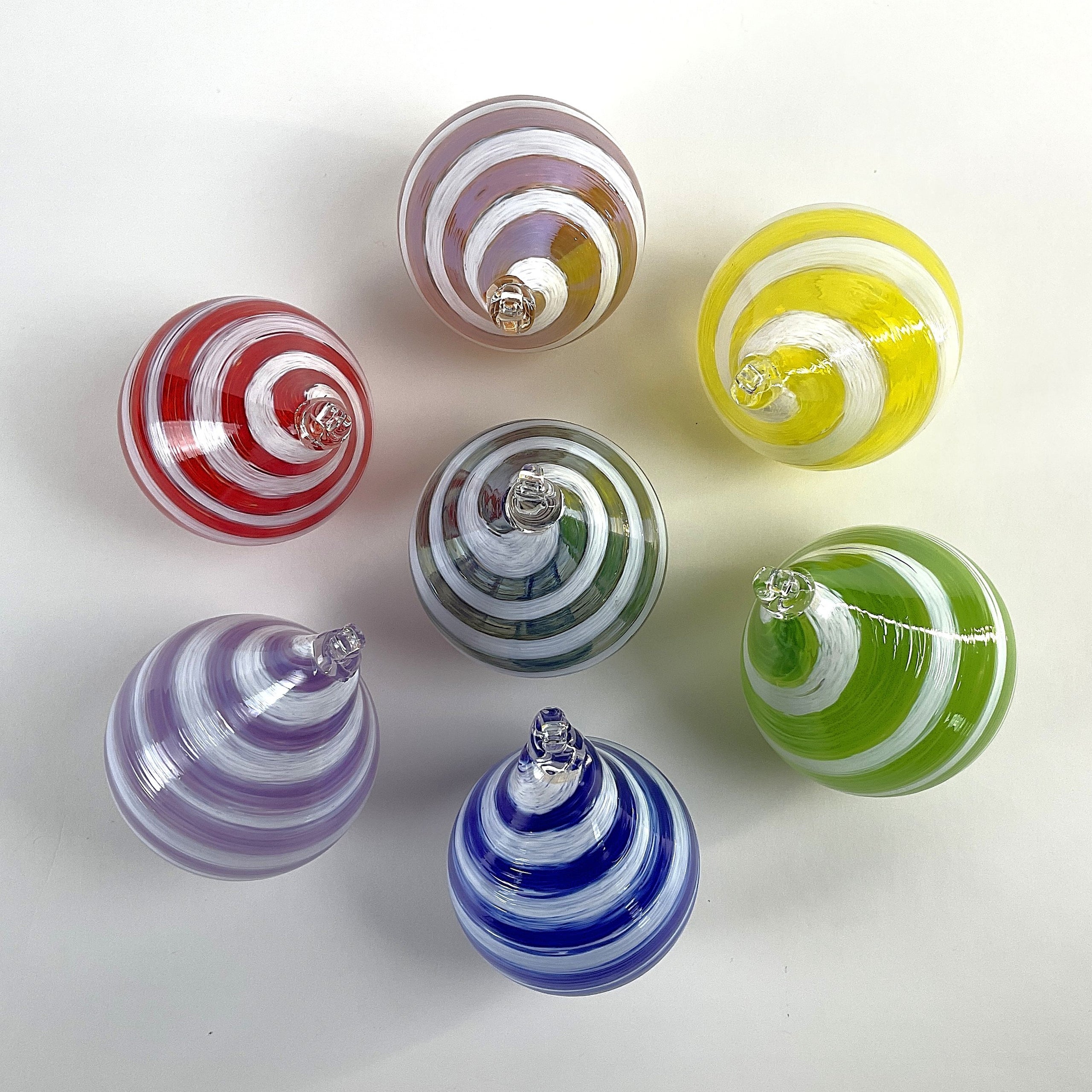 Teardrop Spiral Ornament | Chad Balster Glass